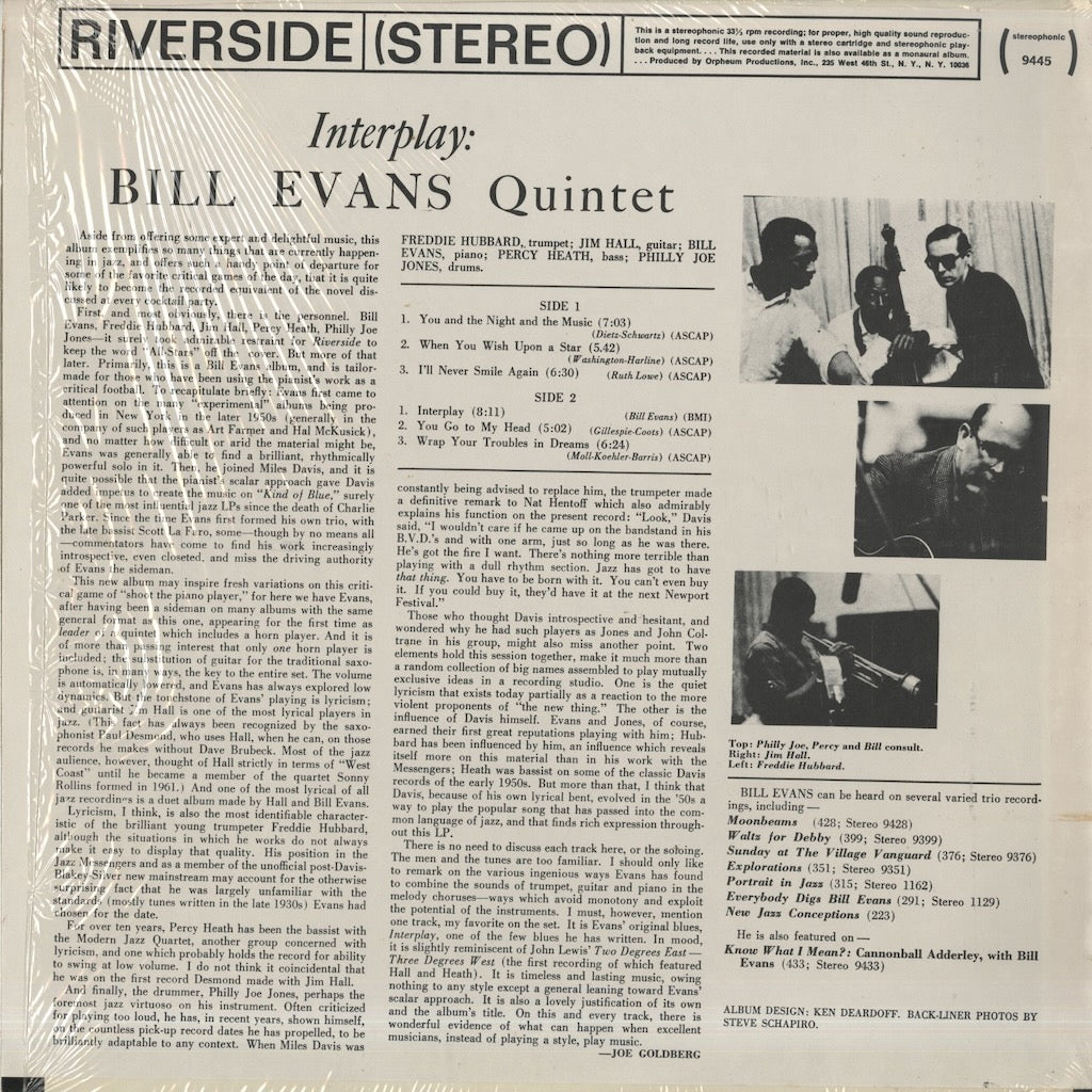 Bill Evans / ビル・エヴァンス / Interplay (RS 9445) – VOXMUSIC WEBSHOP