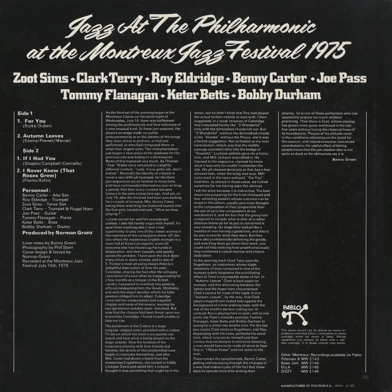 Zoot Sims - Clark Terry / ズート・シムズ クラーク・テリー / JATP (MW 2147) – VOXMUSIC ...