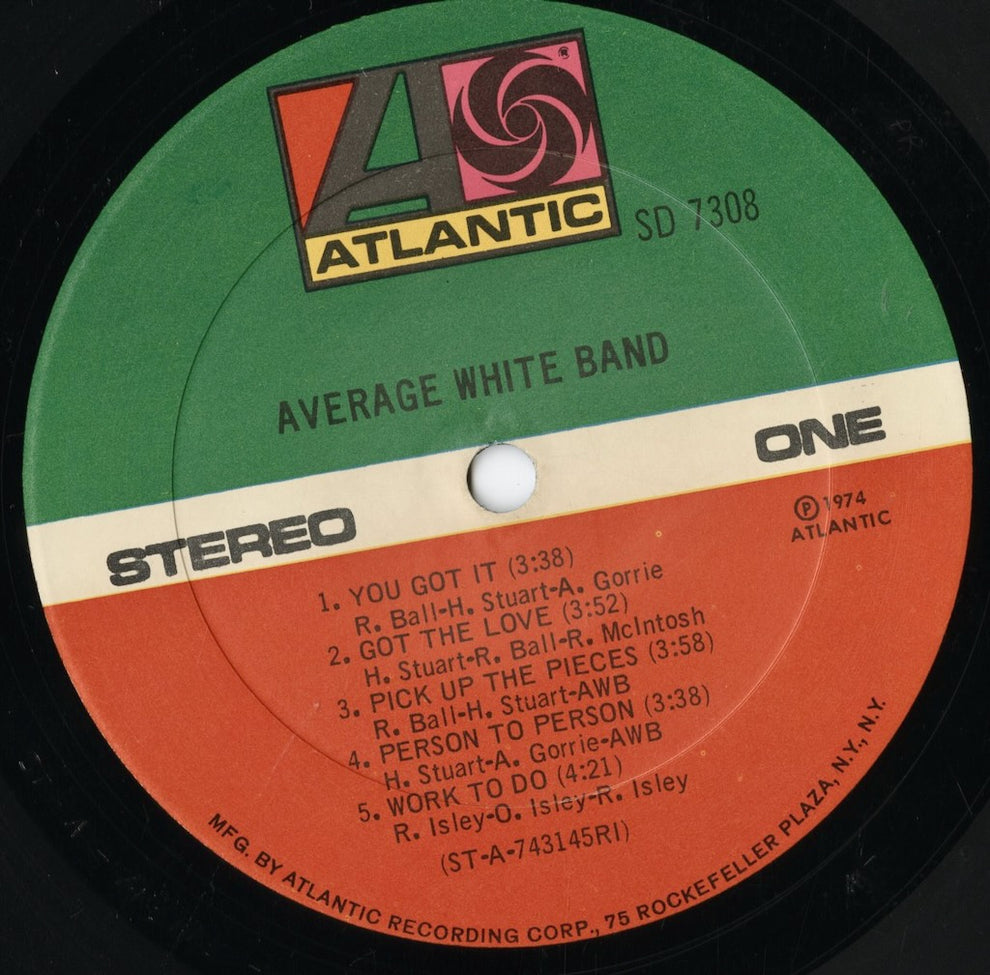 Average White Band - AWB LP 1974 US Atlantic Pick Up The Pieces ファンク ...