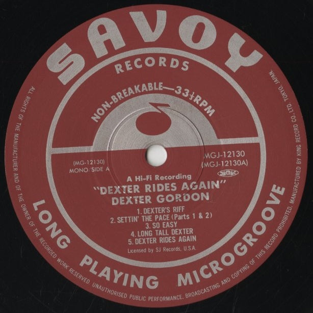 Dexter Gordon / デクスター・ゴードン / Dexter Rides Again (MGJ-12130) – VOXMUSIC ...