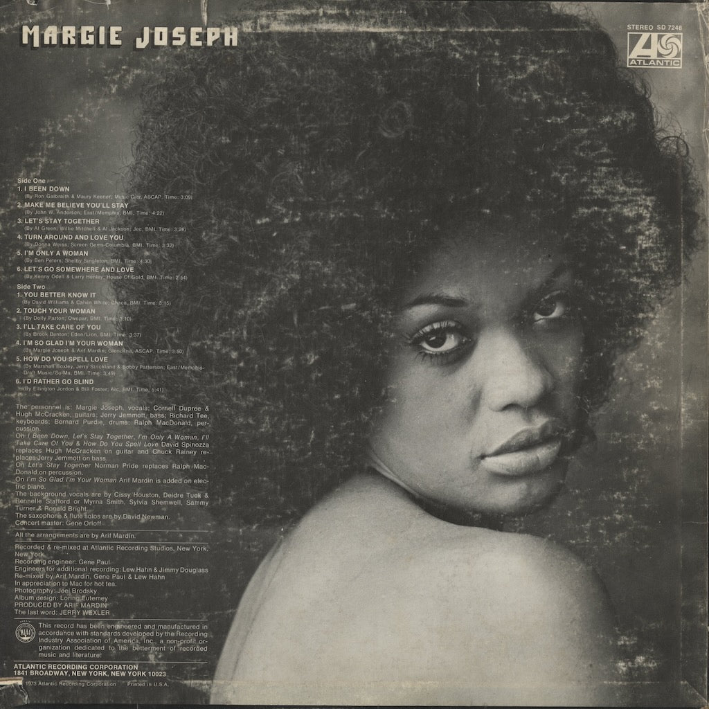 Margie Joseph / マージー・ジョセフ (1973) (SD 7248) – VOXMUSIC WEBSHOP