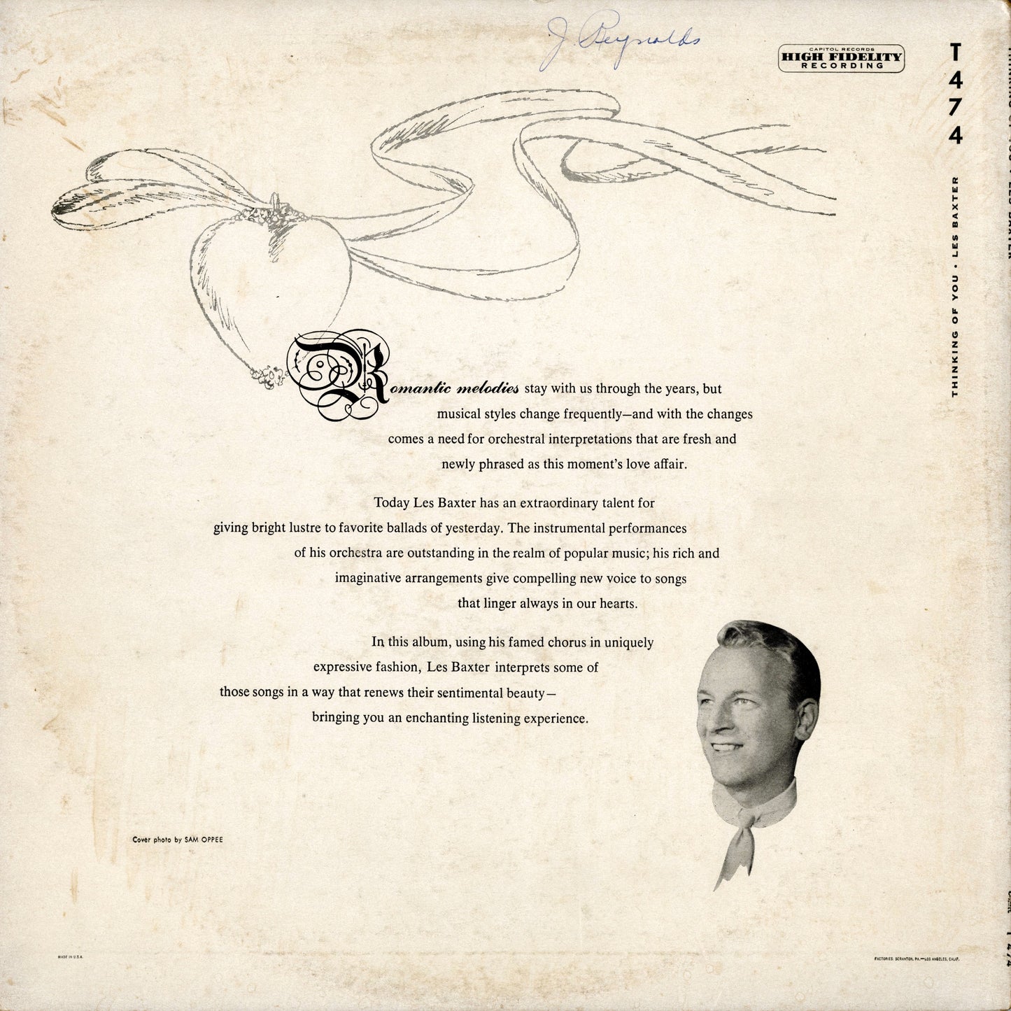 Les Baxter / レス・バクスター / Thinking Of You (T-474) – VOXMUSIC WEBSHOP