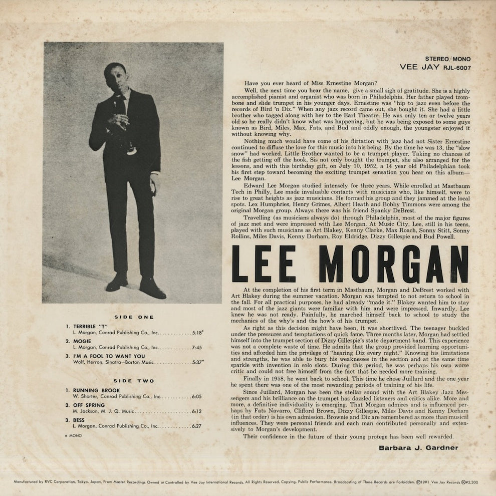 Lee Morgan / リー・モーガン / Here's Lee Morgan (RJL-6007) – VOXMUSIC WEBSHOP