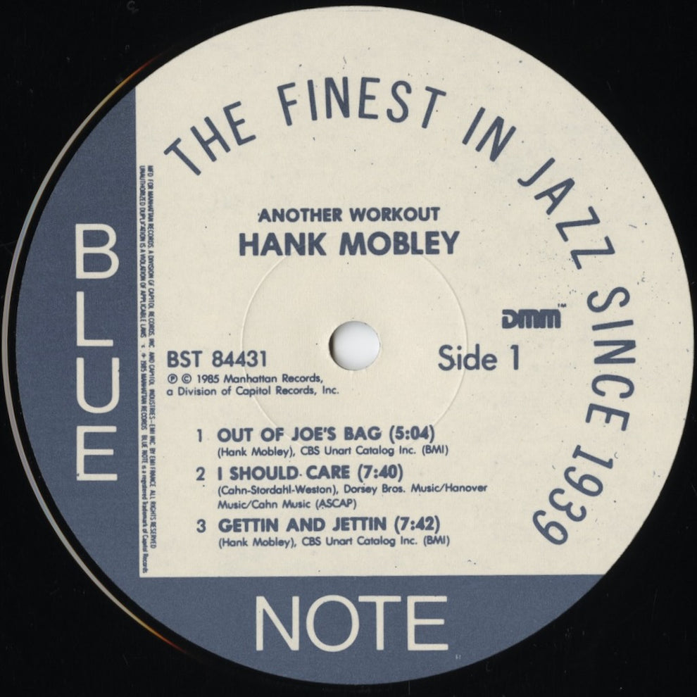 Hank Mobley - Another Workout LP 1985 US Blue Note グラント・グリーン参加 ハードバップ ...