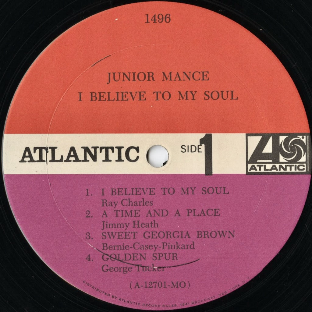 Junior Mance / ジュニア・マンス / I Believe To My Soul (SD 1496) – VOXMUSIC WEBSHOP