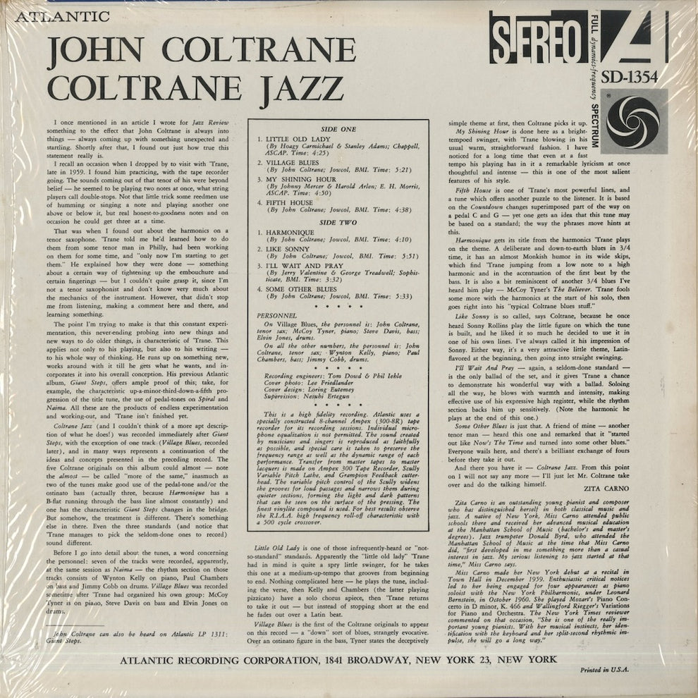 John Coltrane / ジョン・コルトレーン / Coltrane Jazz (SD 1354) – VOXMUSIC WEBSHOP
