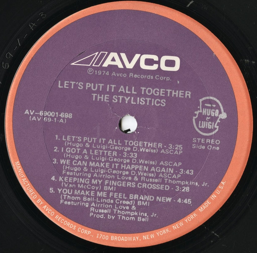 The Stylistics Let's Put It All Together LP 中古レコード | Avco オリジナル You ...