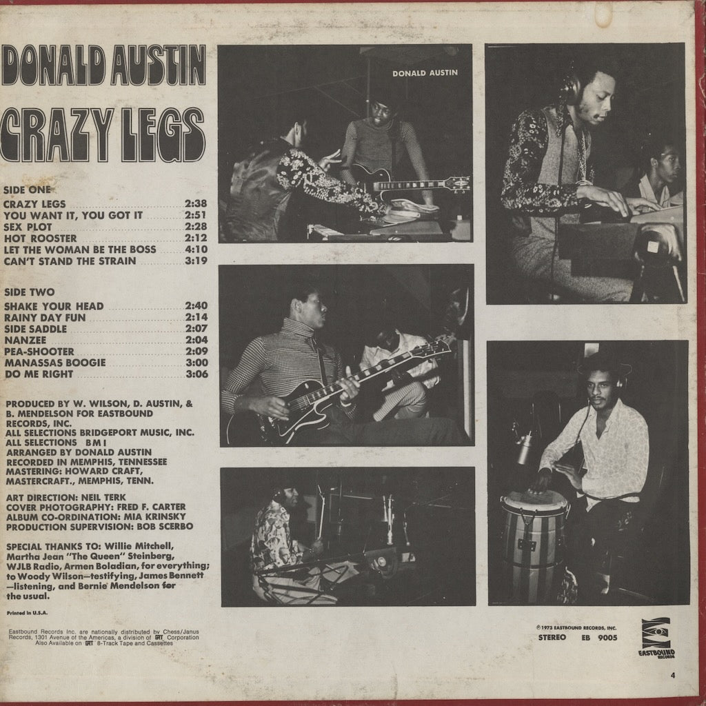 Donald Austin - Crazy Legs LP 1973 US Eastbound ファンクジャズ レアグルーヴ ...