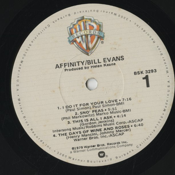 Bill Evans / ビル・エヴァンス / Affinity (BSK3293) – VOXMUSIC WEBSHOP