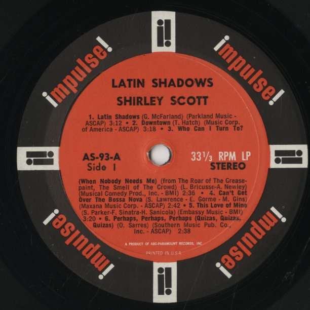 Shirley Scott / シャーリー・スコット / Latin Shadows (AS-93) – VOXMUSIC WEBSHOP