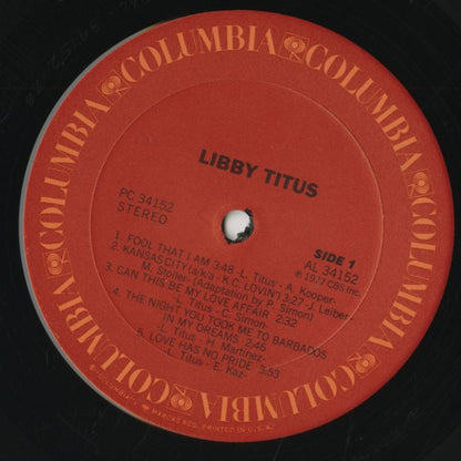 Libby Titus / リビー・タイタス (1977) (PC34152) – VOXMUSIC WEBSHOP