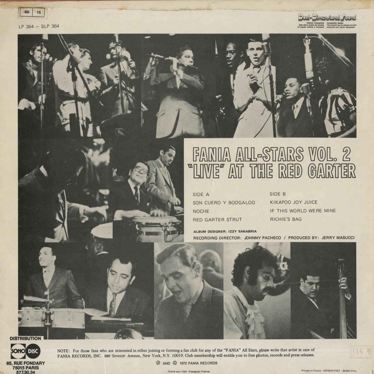 Fania All Stars / ファニア・オール・スターズ / Live At The Red Garter Vol.2 (SLP364 ...