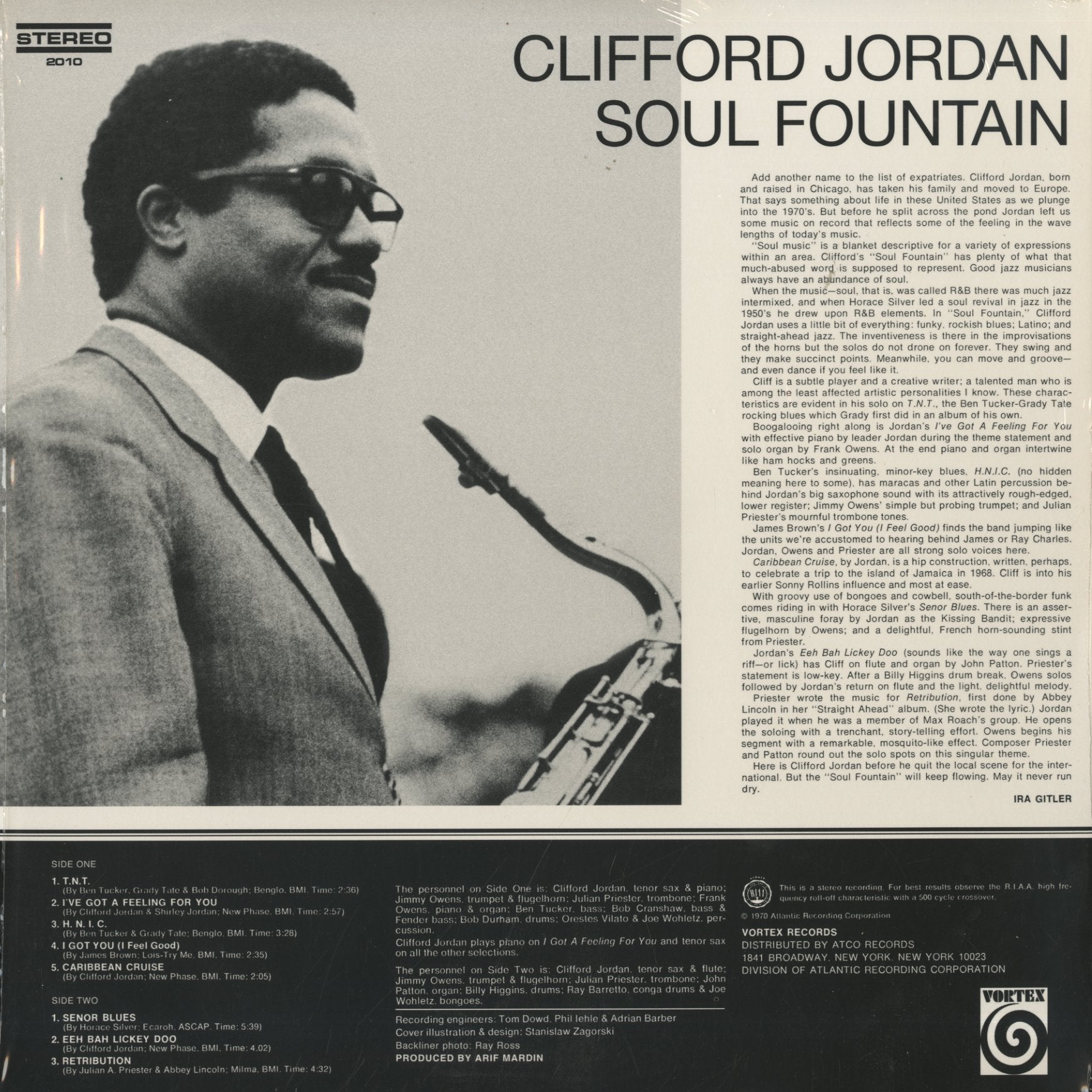 Clifford Jordan Soul Fountain 180g VOXMUSIC WEBSHOP Clifford Jordan Soul Fountain 180g VOXMUSIC WEBSHOP