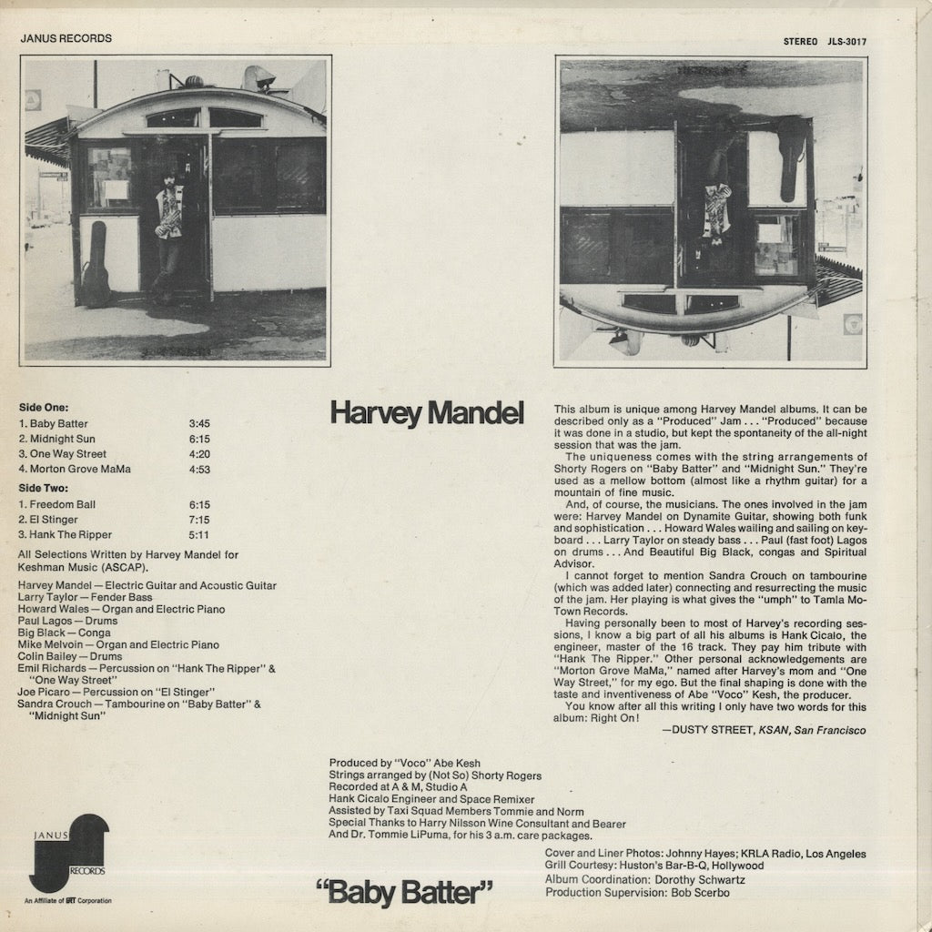Harvey Mandel / ハーヴェイ・マンデル / Baby Batter – VOXMUSIC WEBSHOP
