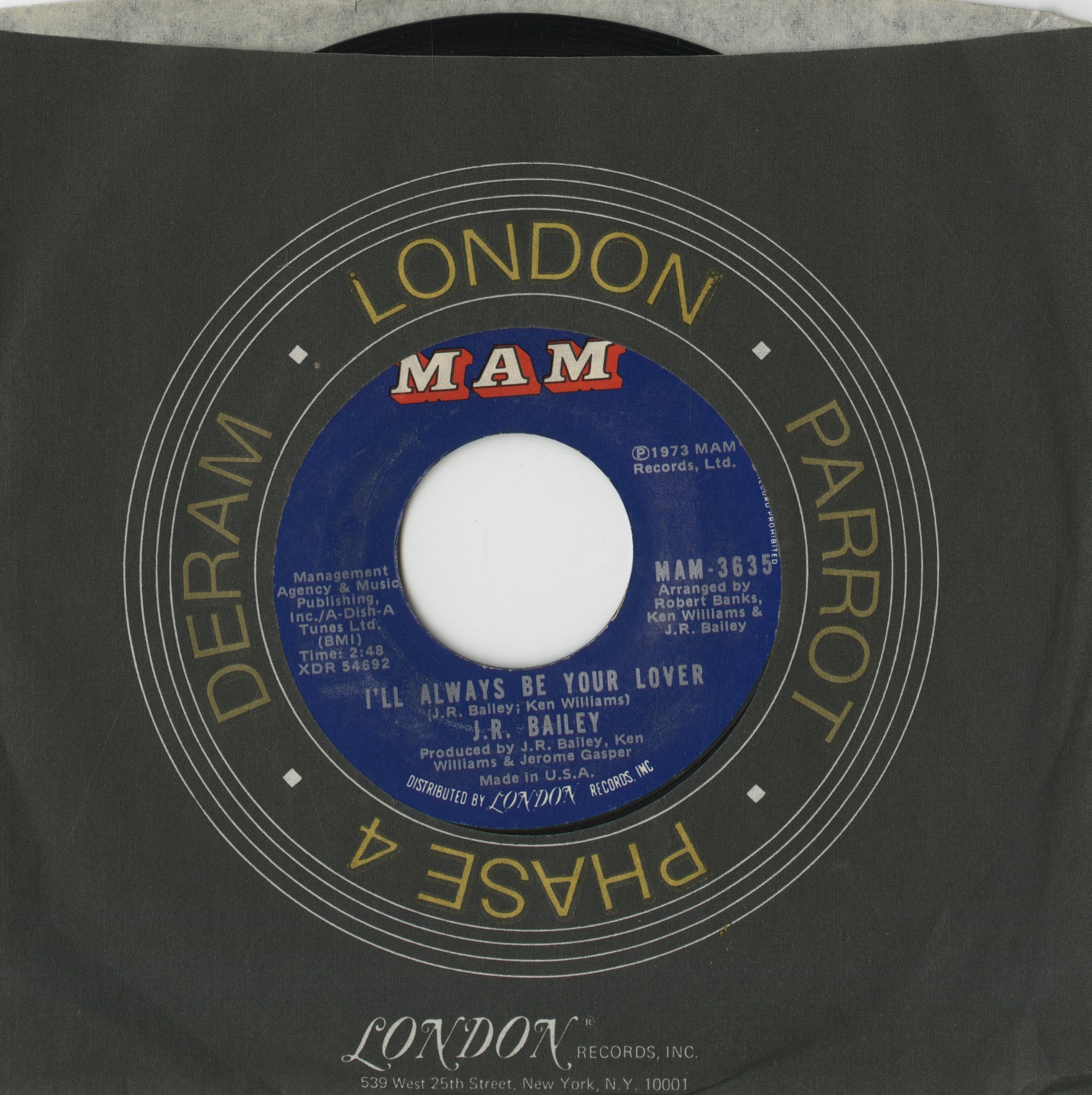 J.R. Bailey / J.R.ベイリー / I'll Always Be Your Lover -7 (MAM-3635 ...
