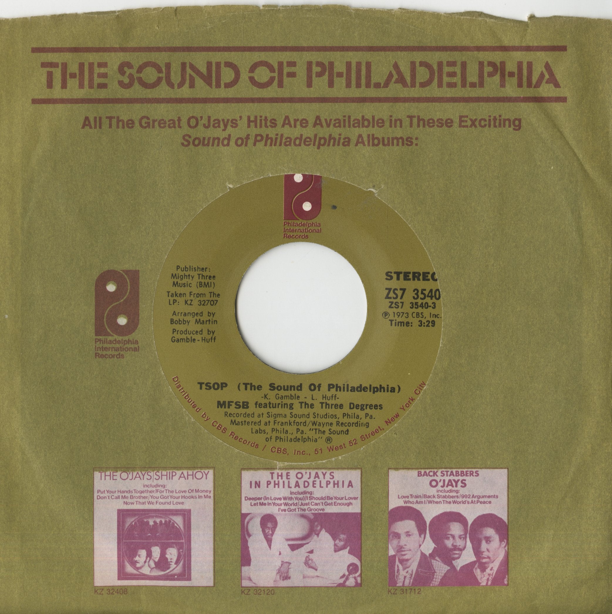 MFSB / TSOP / Something For Nothing -7 (ZS7 3540) – VOXMUSIC WEBSHOP