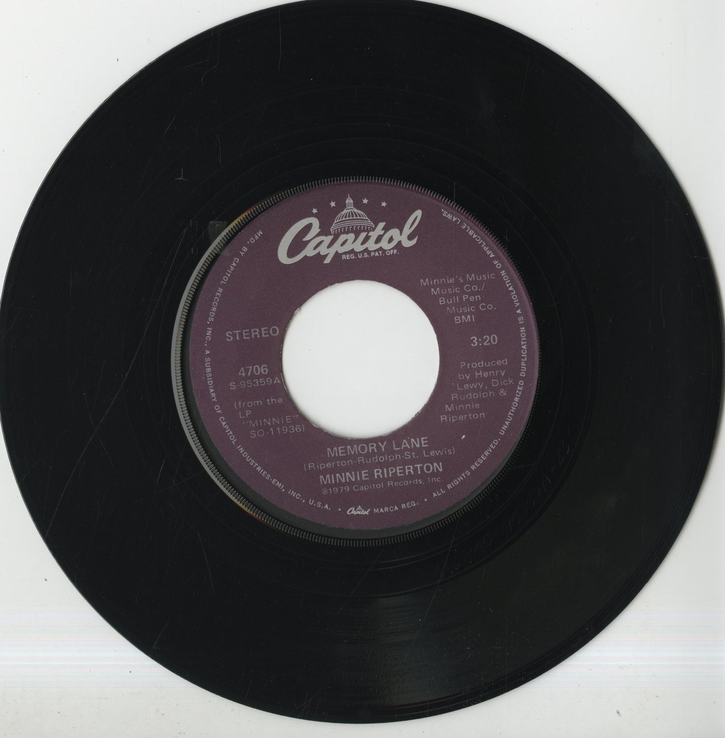 Minnie Riperton / ミニー・リパートン / Memory Lane -7 (4706) – VOXMUSIC WEBSHOP